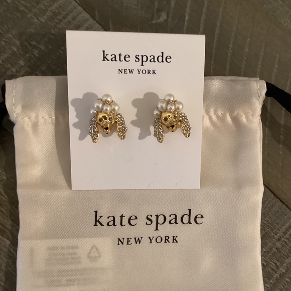 kate spade | Jewelry | Kate Spade New York Goldtone Poodles Poms Stud ...